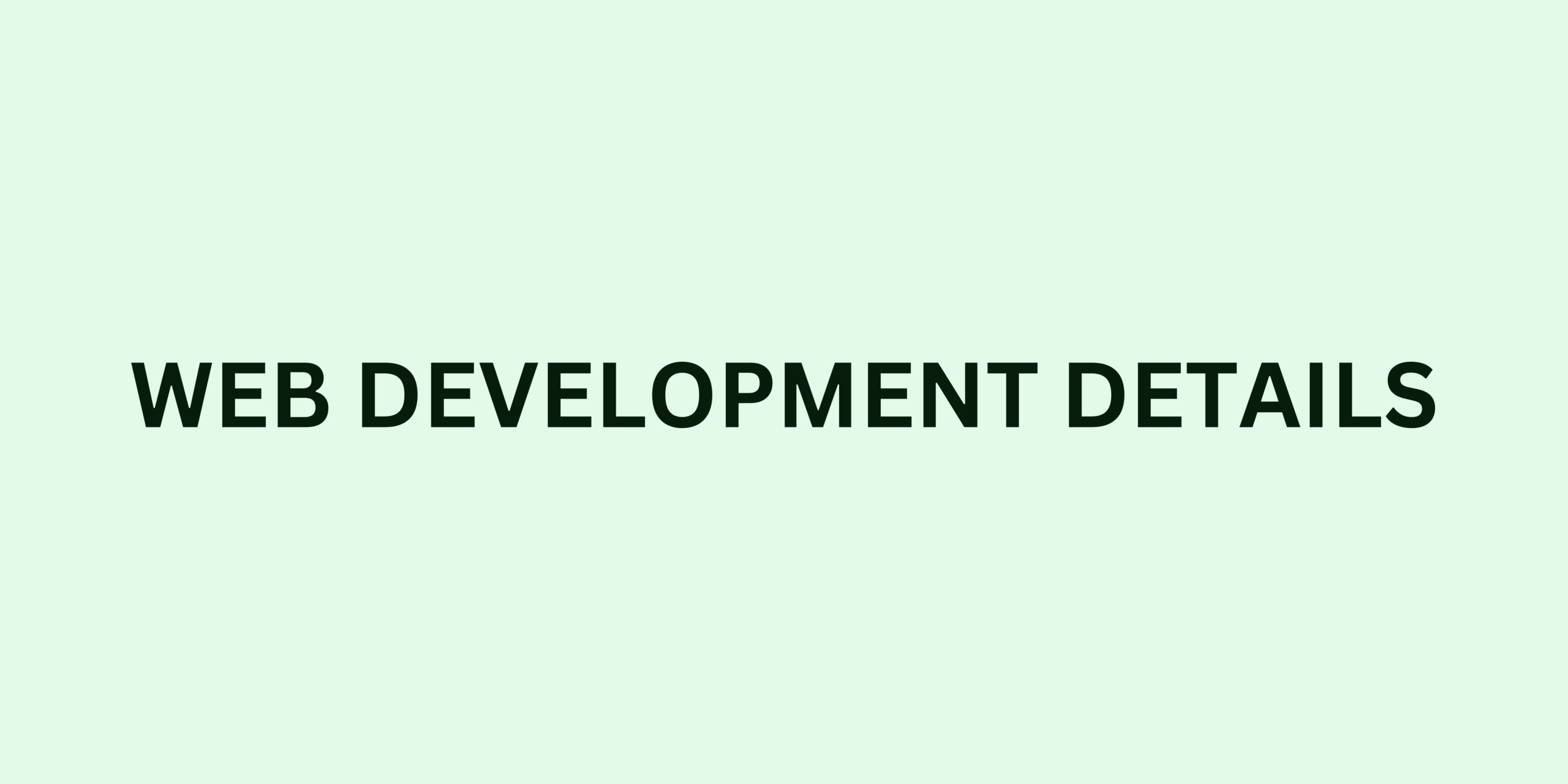 Unidevgo - Web Development Details
